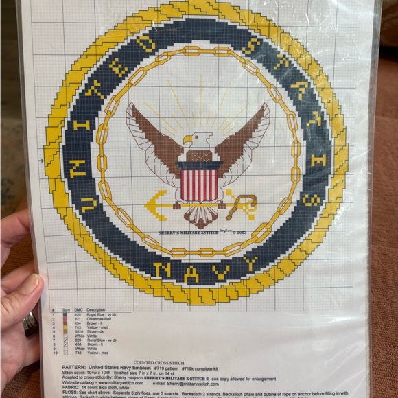 Other | United States Navy Cross Stitch Complete Pattern Kit New | Poshmark